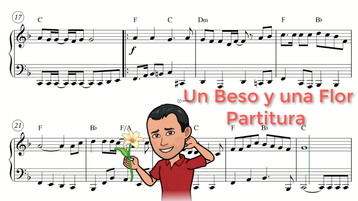 Un Beso y una Flor - Nino Bravo - Partitura para Piano - Recursos Musicales